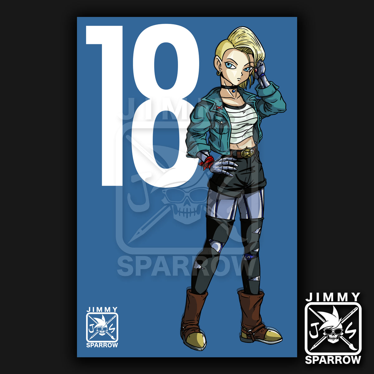 Android 18 Redesign *LIMITED PRINT* - 11" X 17" Poster – Jimmy Sparrow