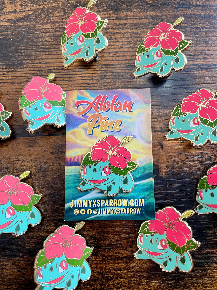 Alolan Bulbasaur Hard Enamel Pin – Jimmy Sparrow