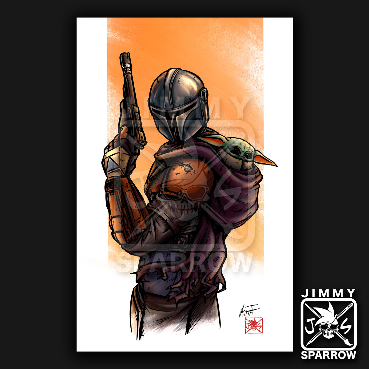 Mando and The Child - 11" X 17" Poster – Jimmy Sparrow