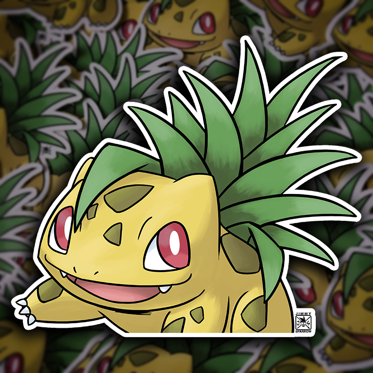 6” Pineapple Bulbasaur Peeker Sticker – Jimmy Sparrow